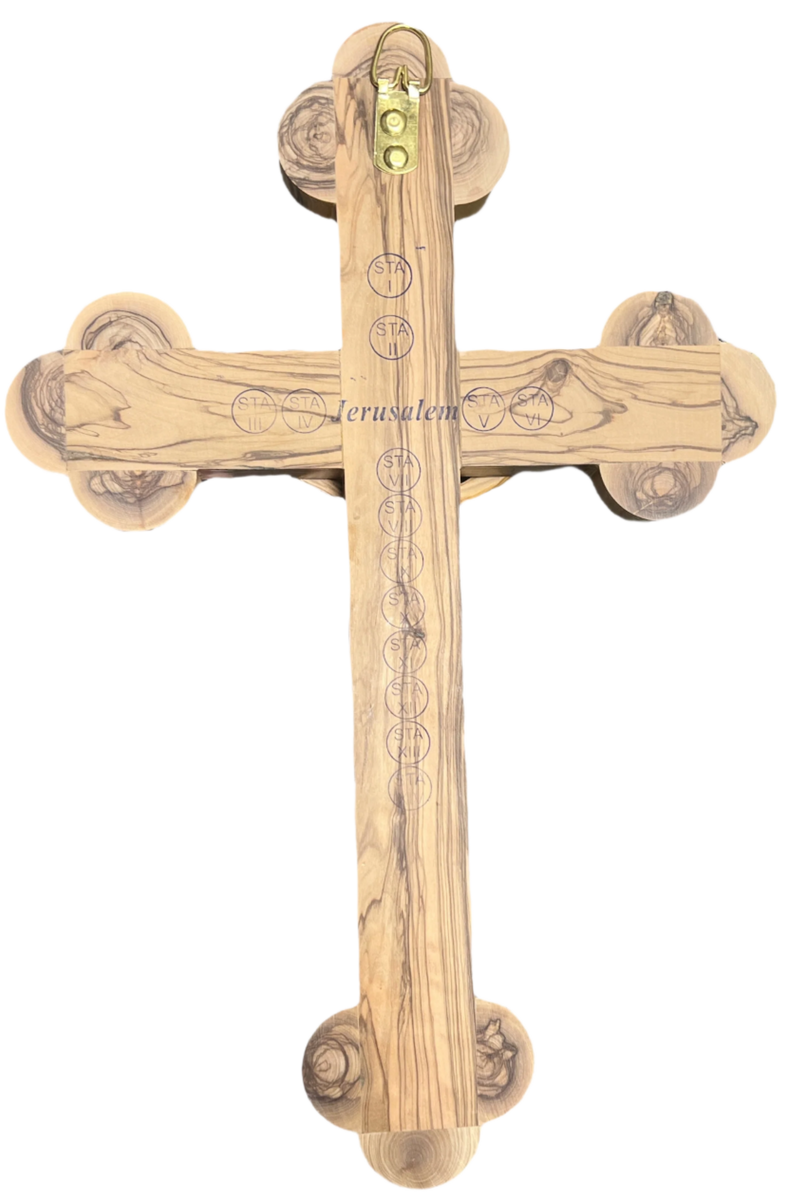 15" Roman Cross with mother of pearl – Holylandart